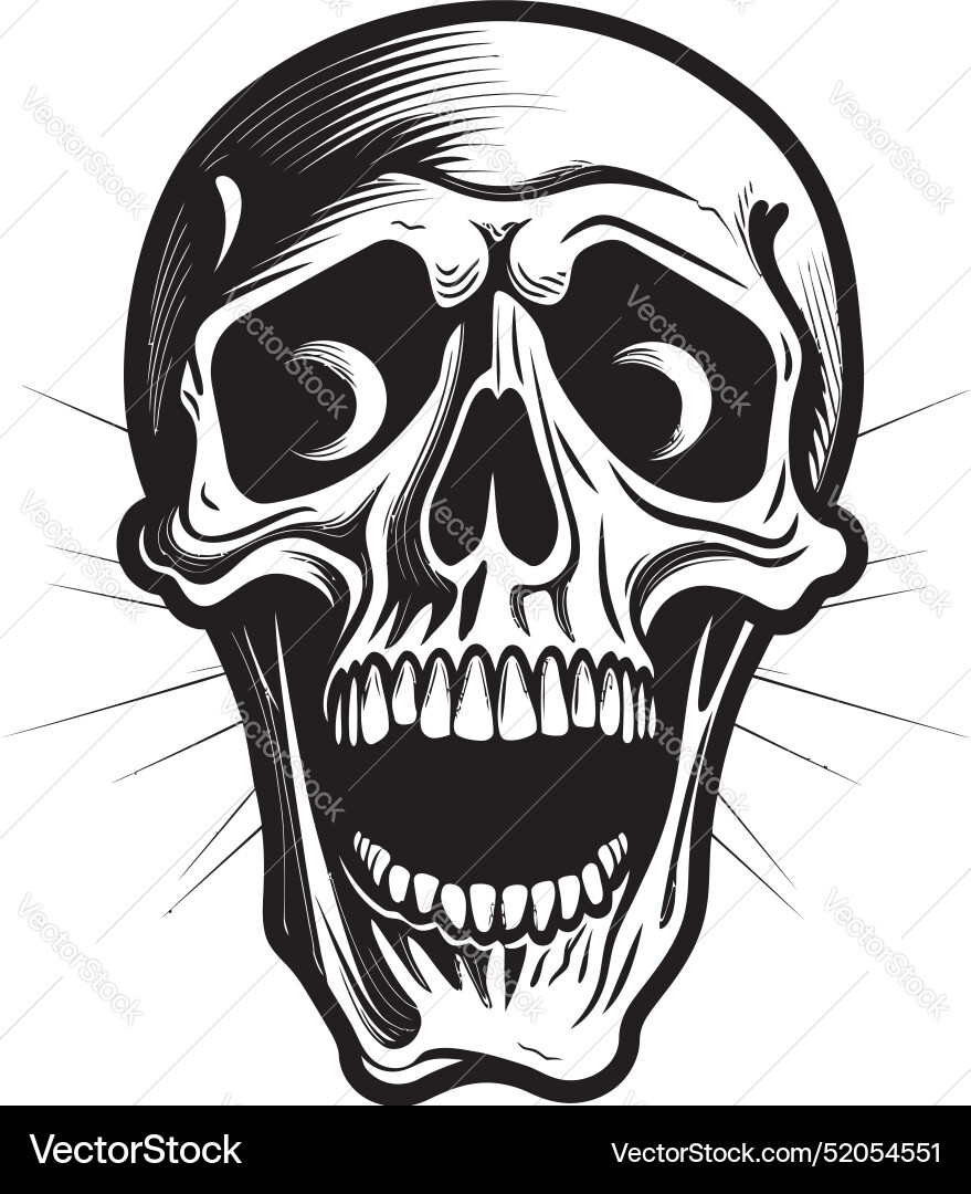 Chilling surprise symbol shocked skeleton design Vector Image