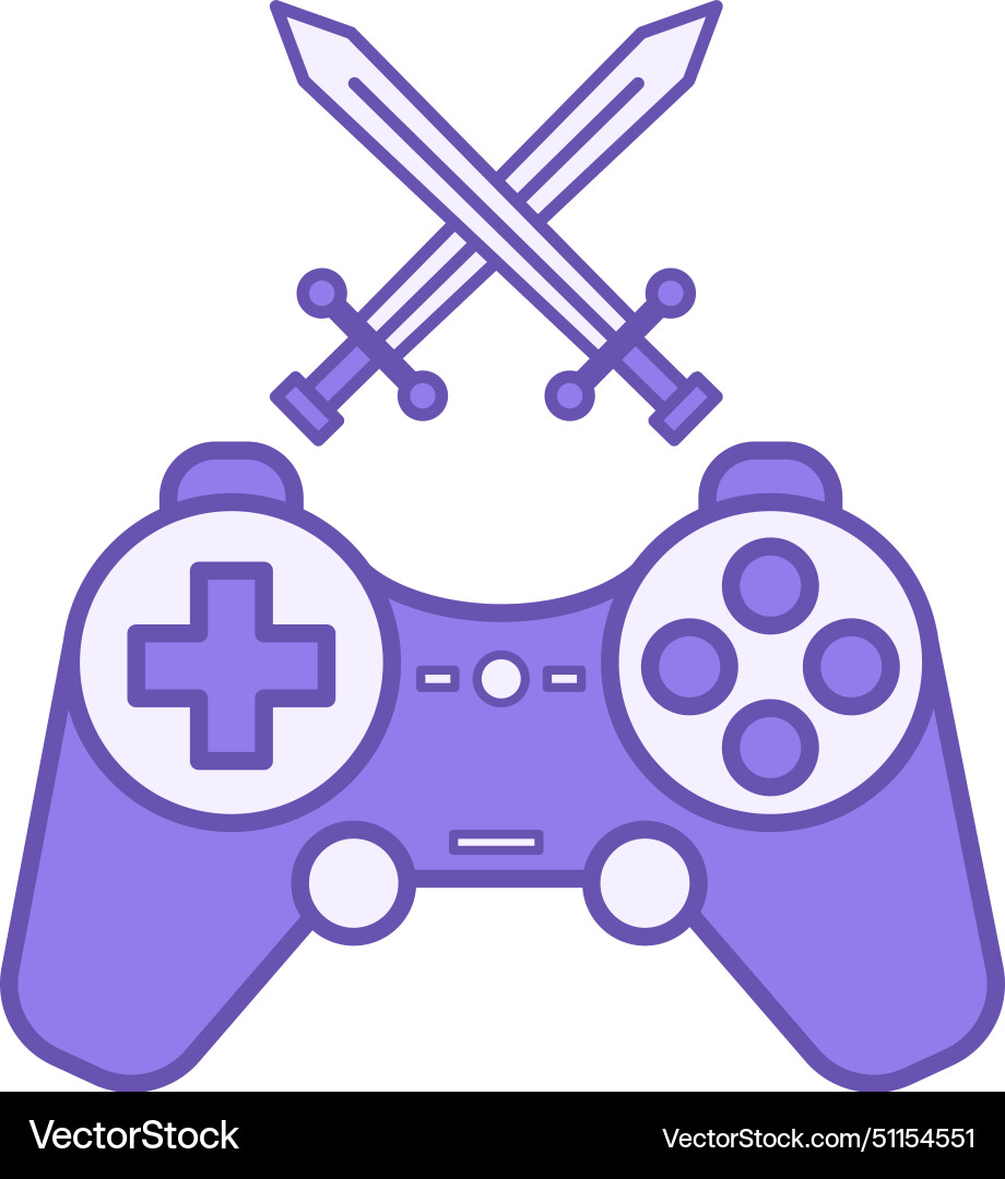 Colored arcade game icon of console Royalty Free Vector