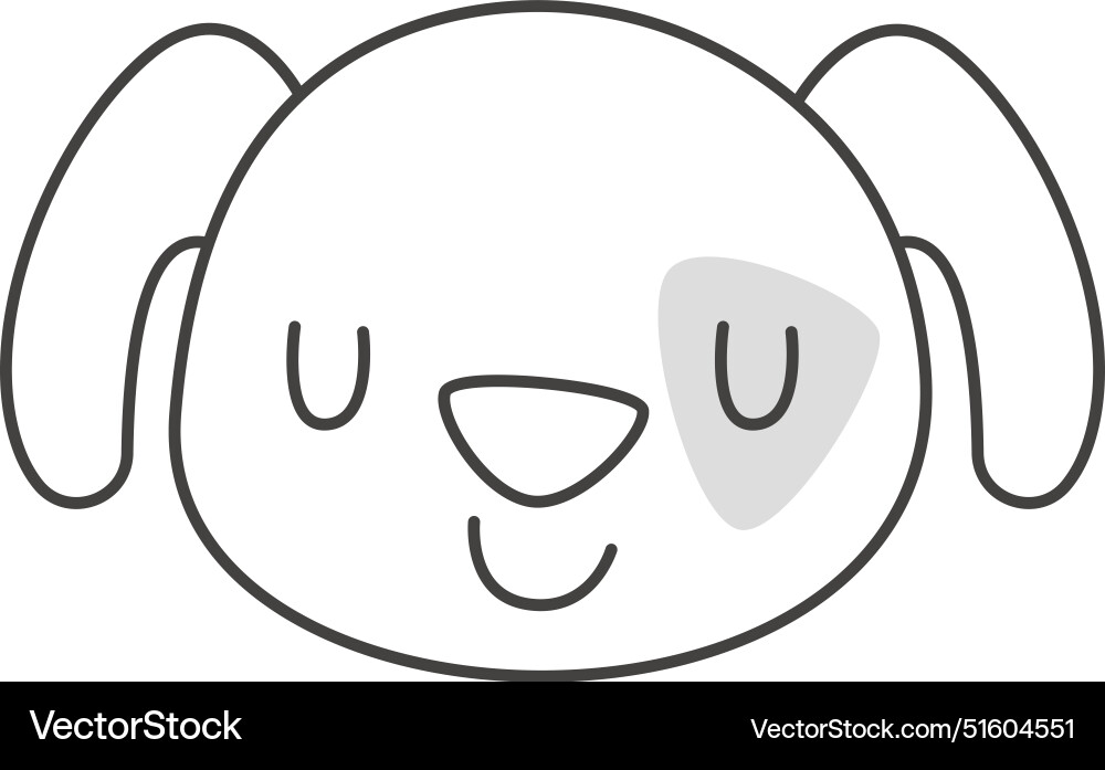 Dog head outline Royalty Free Vector Image - VectorStock