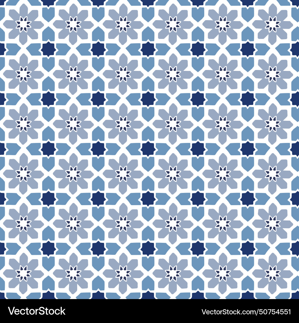 Hand drawn stars shaped moroccan seamless pattern Vector Image