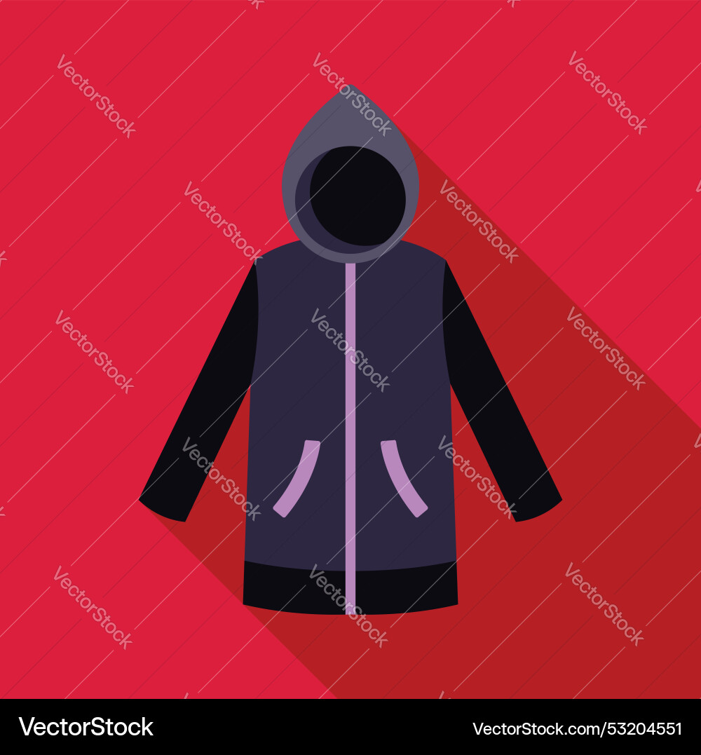 Hooded jacket offering protection from cold Vector Image