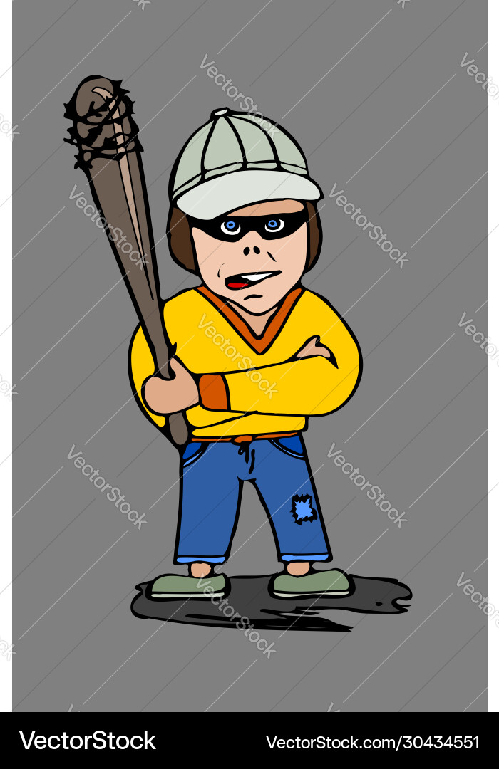 Hooligan comic character Royalty Free Vector Image