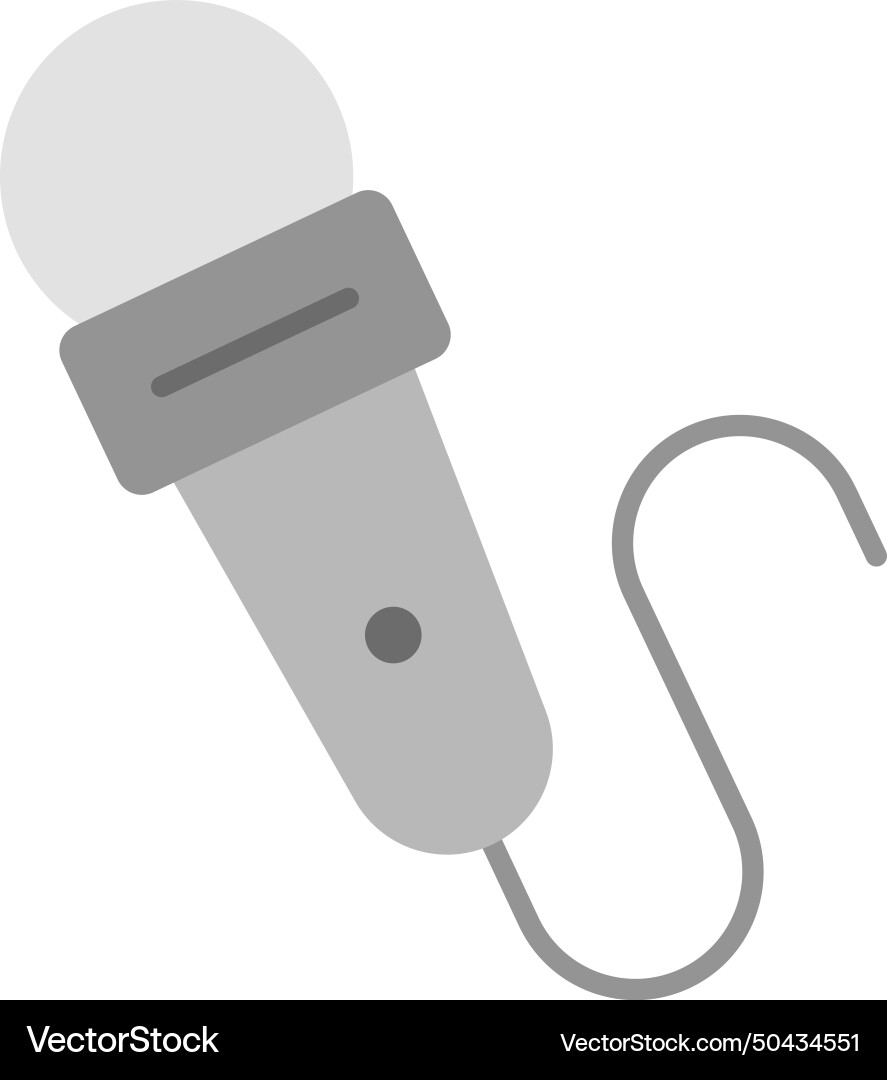 Mic with wire icon image Royalty Free Vector Image