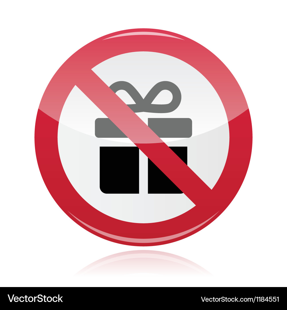 No presents red warning signs Royalty Free Vector Image
