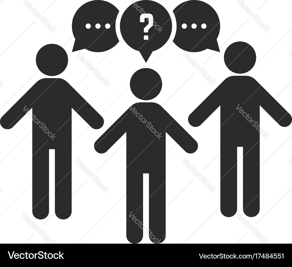 Teamwork with black stick man Royalty Free Vector Image