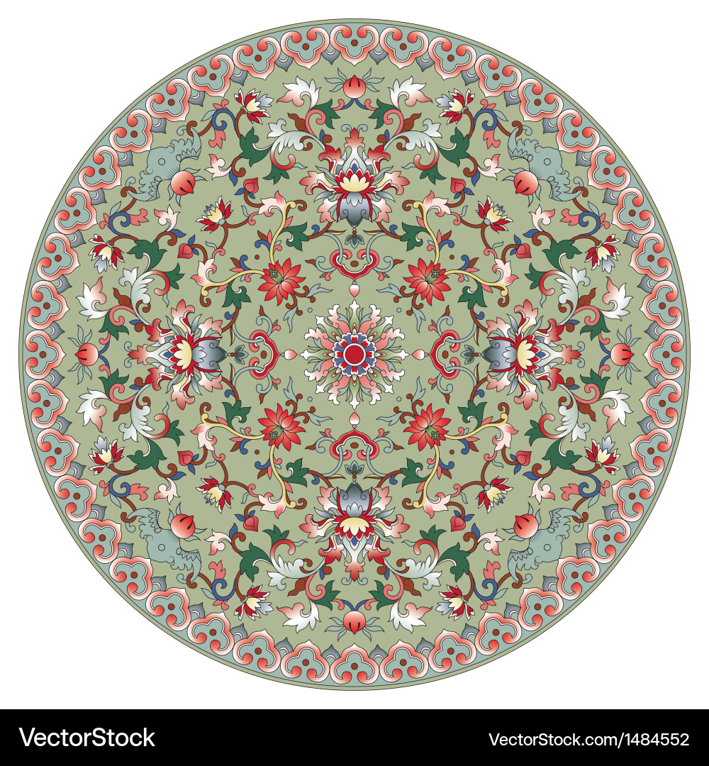 Chinese circular pattern Royalty Free Vector Image