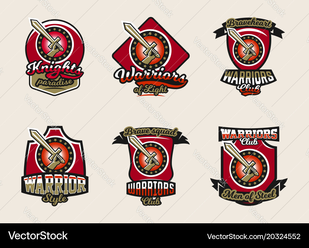 Collection of colorful emblems logos stickers Vector Image