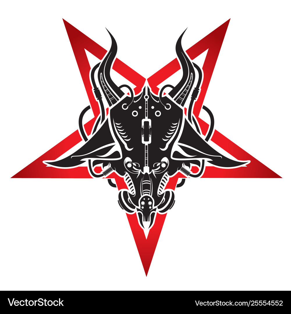 Cyber baphomet Royalty Free Vector Image - VectorStock