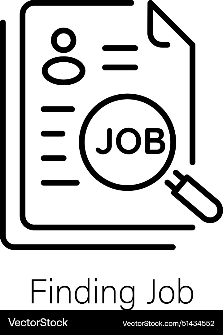 Finding job Royalty Free Vector Image - VectorStock
