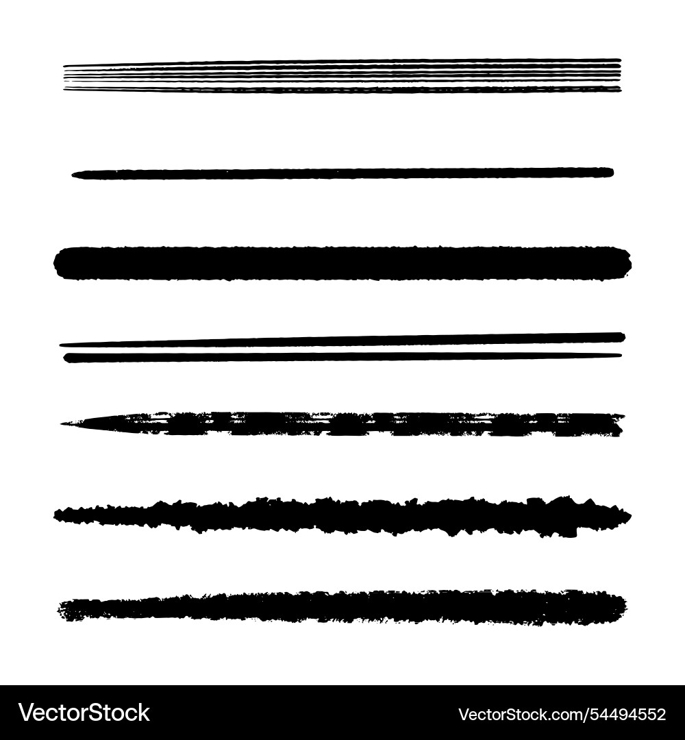 Hand drawn underline collection Royalty Free Vector Image