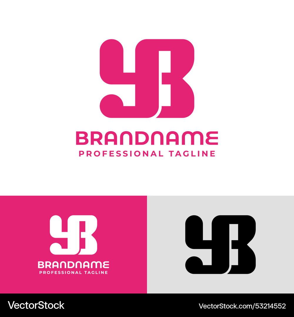 Letters yb monogram logo great for multisector Vector Image