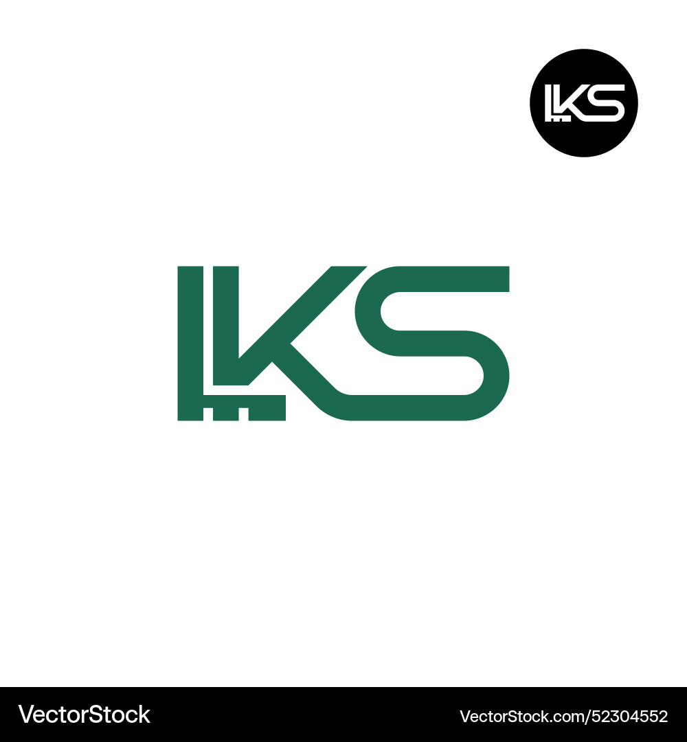 Lks logo letter monogram design Royalty Free Vector Image