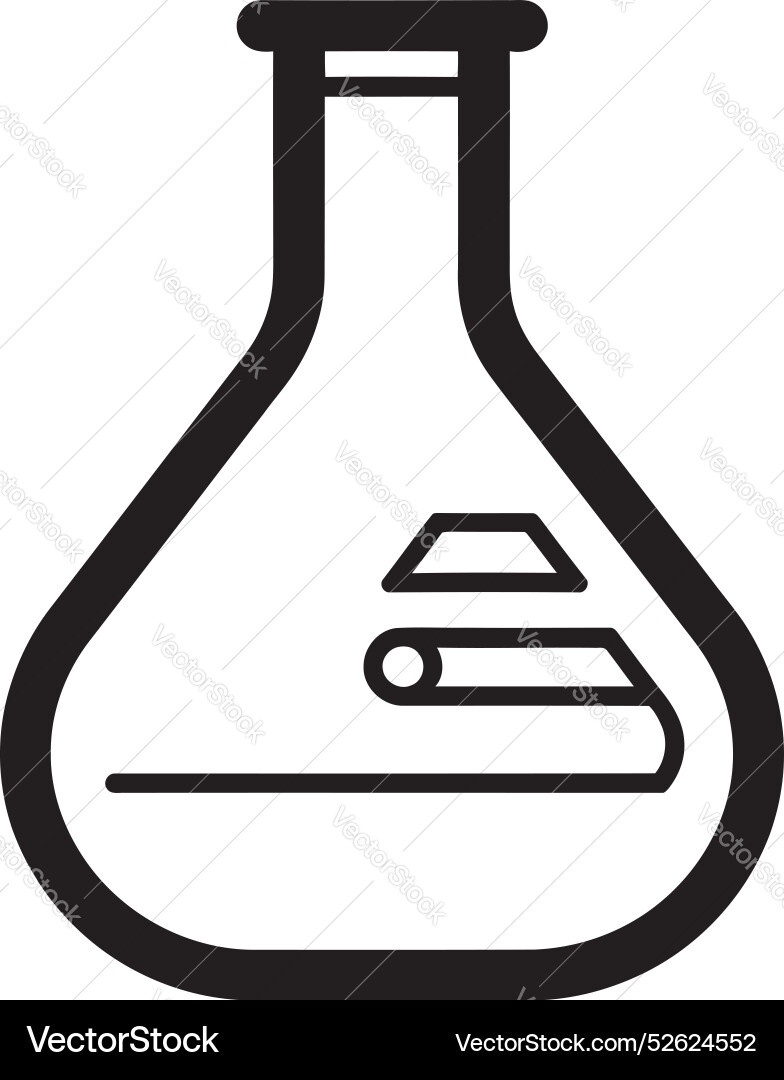 Scientific erlenmeyer elegance logo and design Vector Image