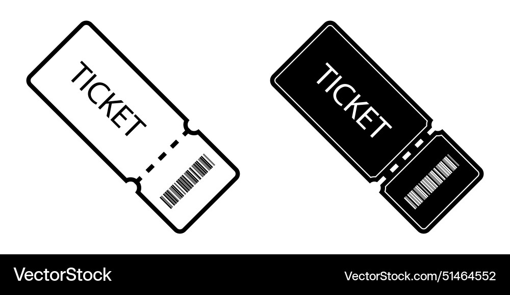 Ticket - icon for web design tickets Royalty Free Vector