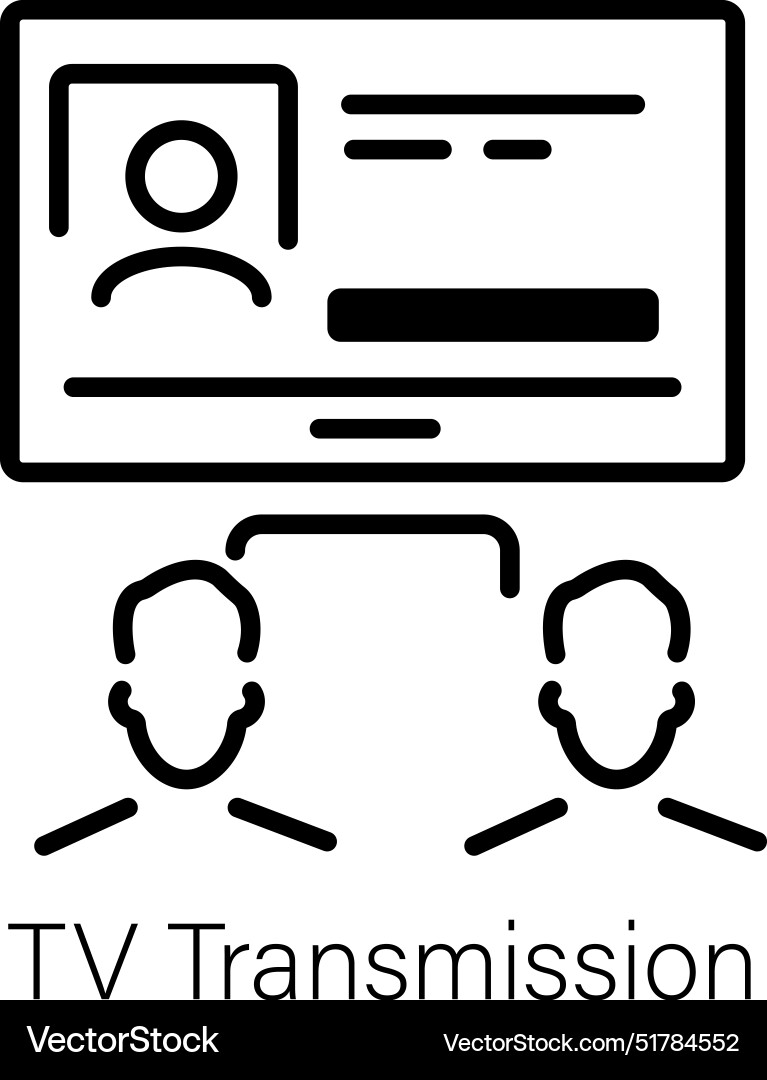 Tv transmission Royalty Free Vector Image - VectorStock