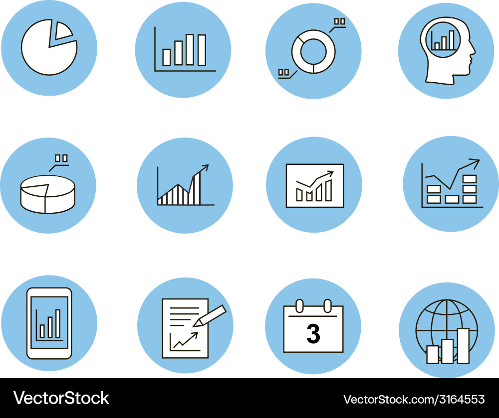 Business infographic icons - graphics Royalty Free Vector