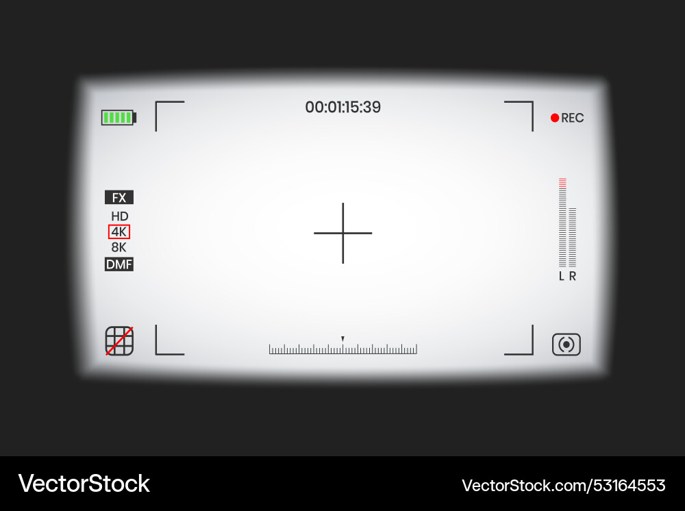 Camera viewfinder video or photo frame recorder Vector Image