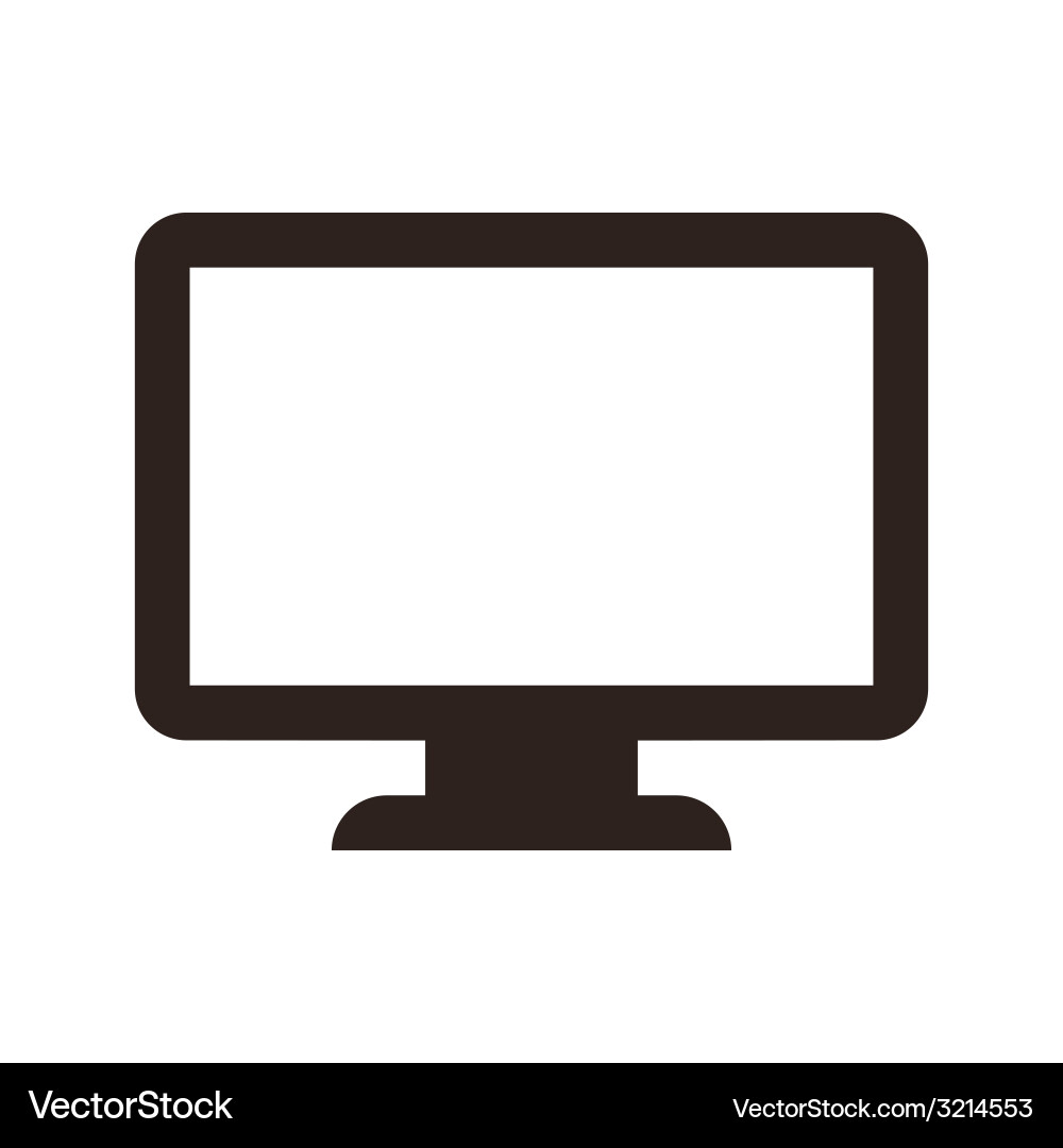 Computer monitor symbol Royalty Free Vector Image