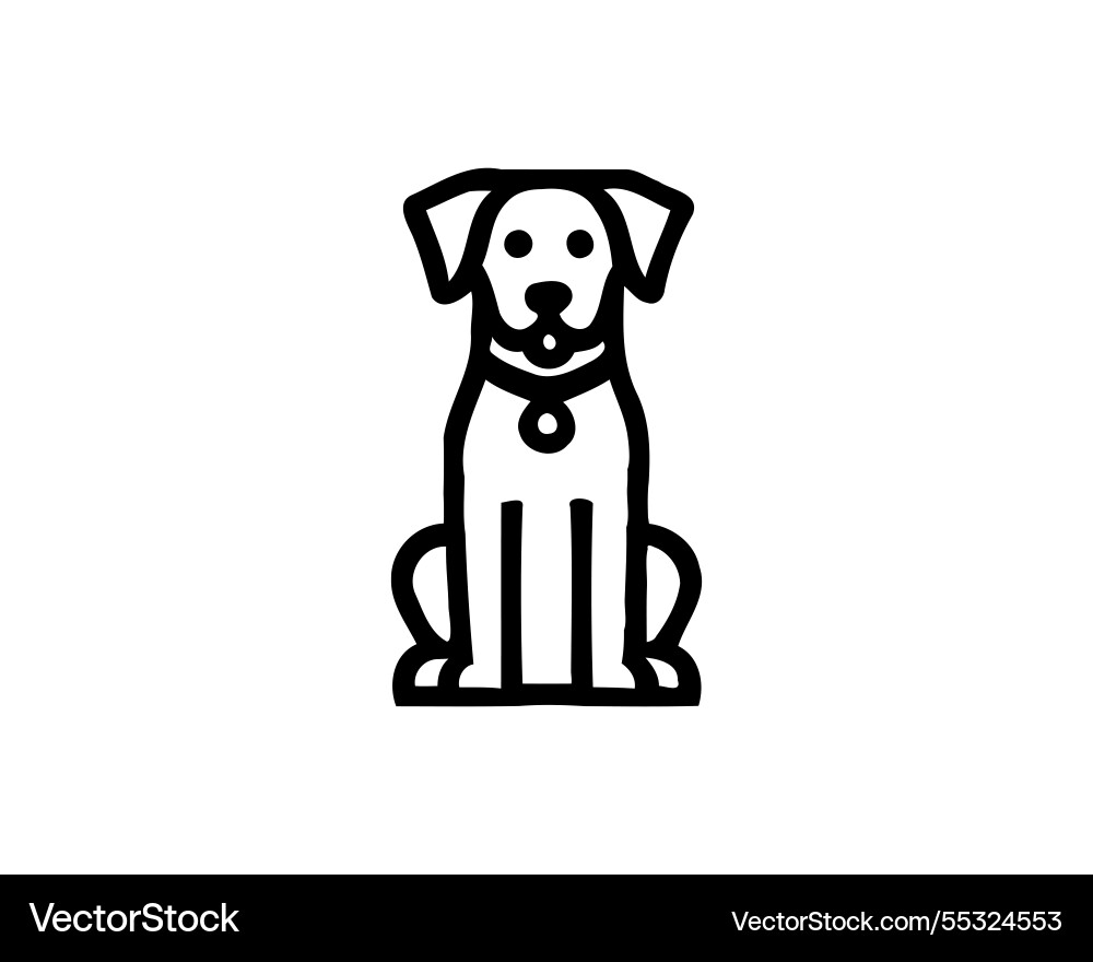 Dog logo design icon symbol Royalty Free Vector Image