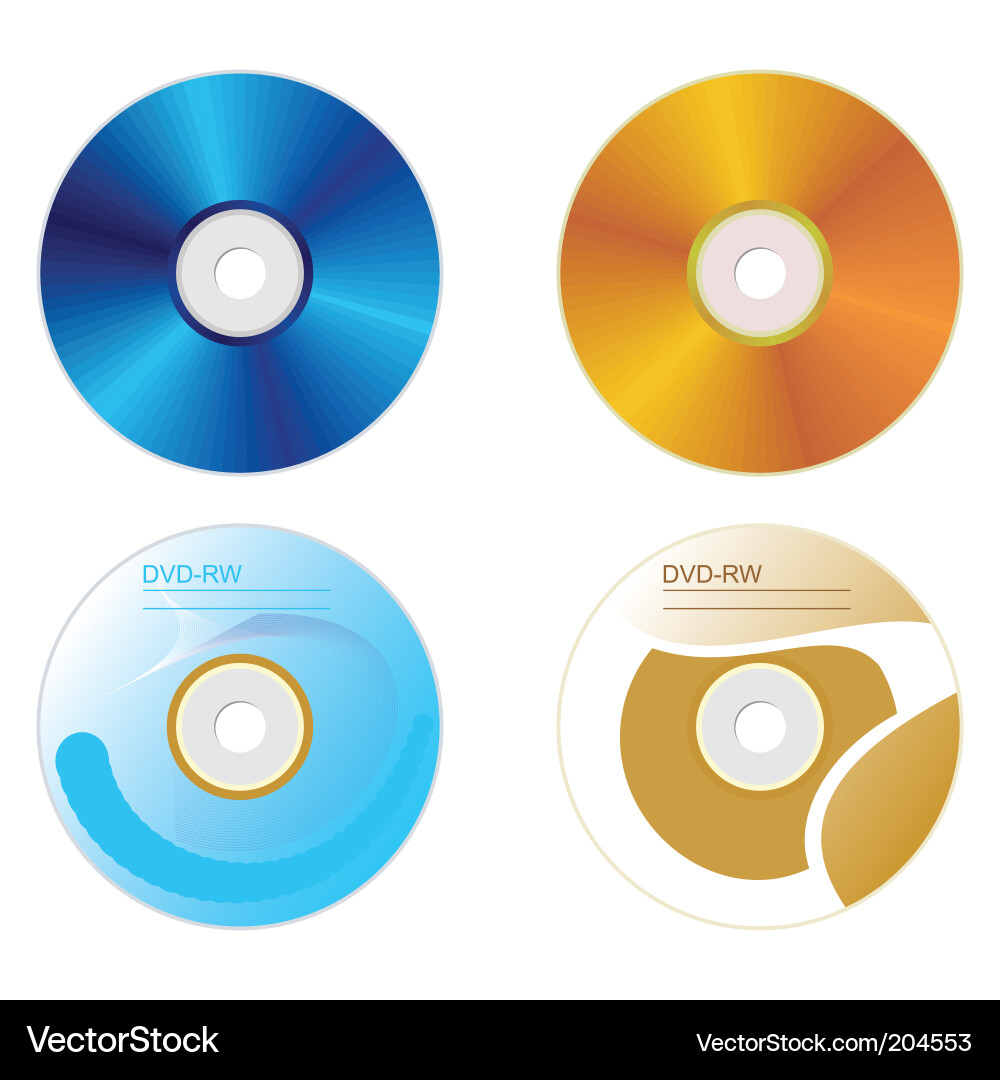 DVD Disk Collection Royalty Free Vector Image - VectorStock