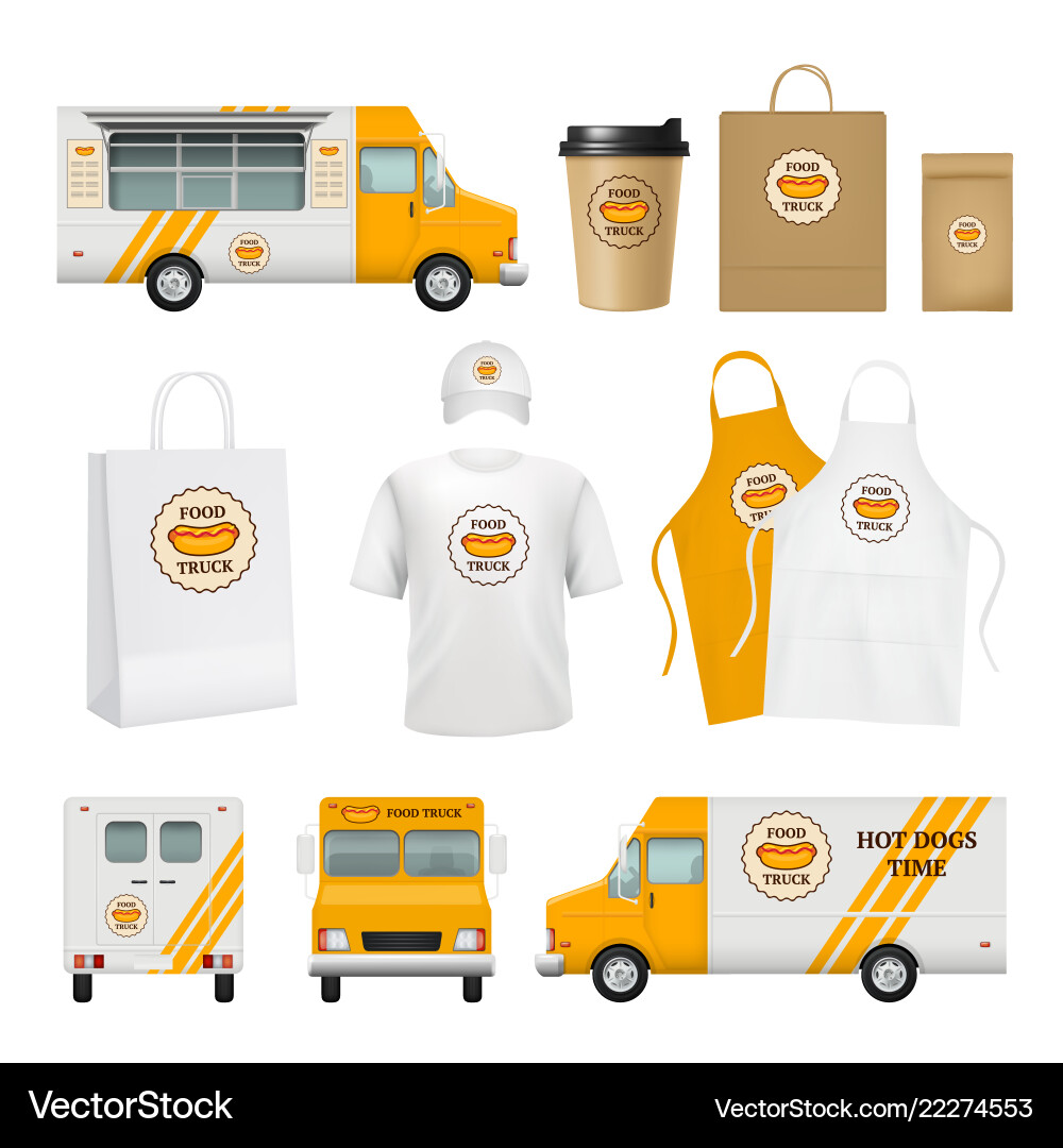 Food Truck Branding & Marketing Royalty Free Vector