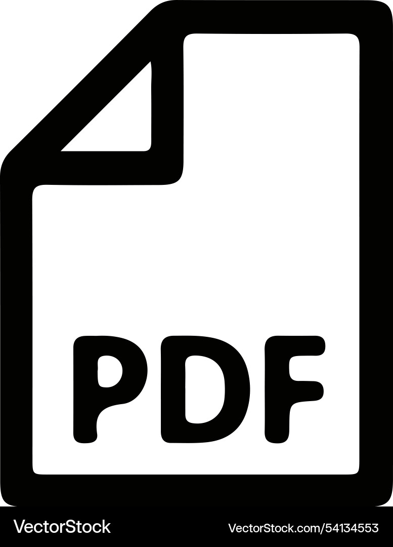 Pdf icon document sign Royalty Free Vector Image