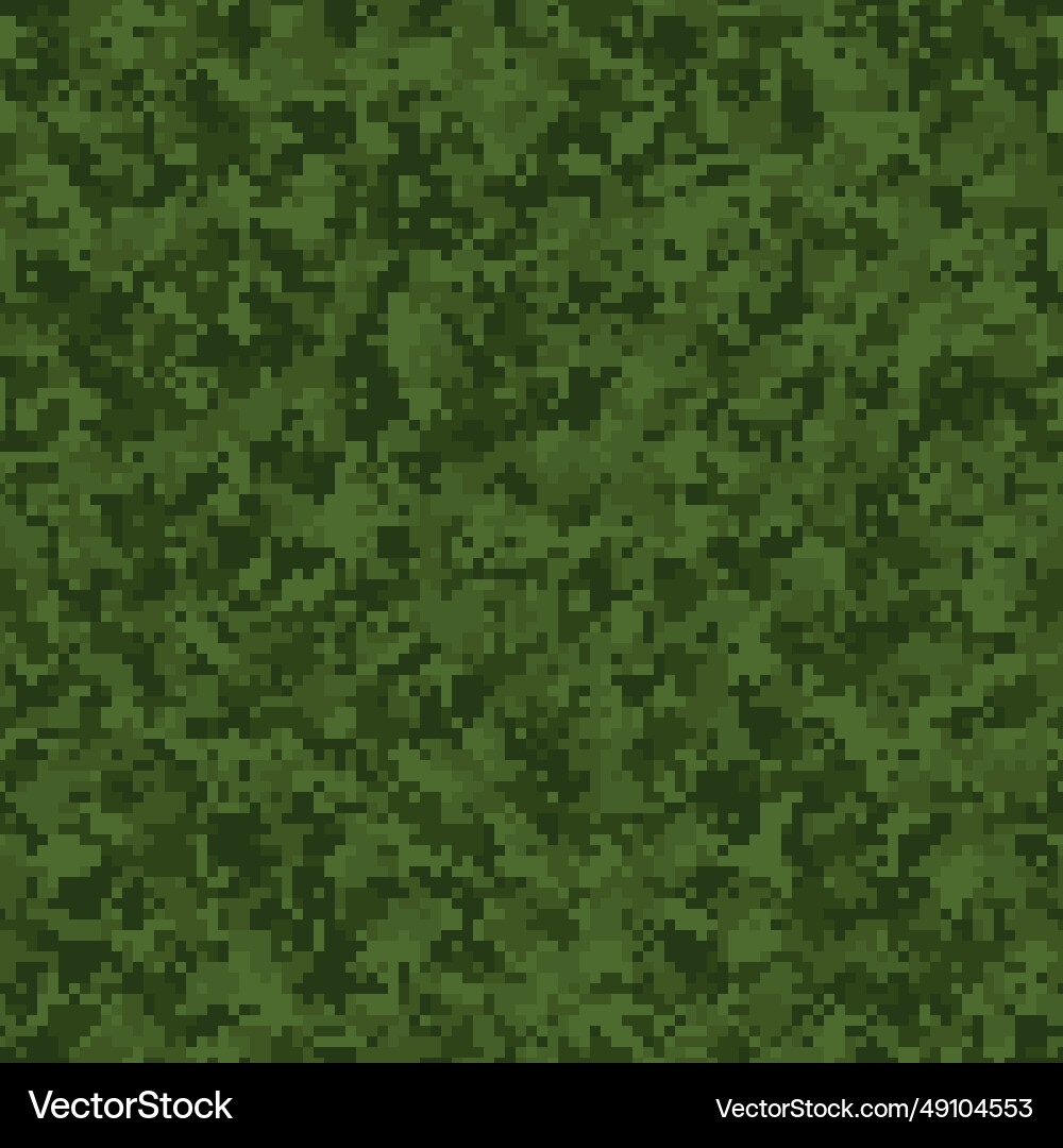 Professional seamless pixel forest camouflage Vector Image