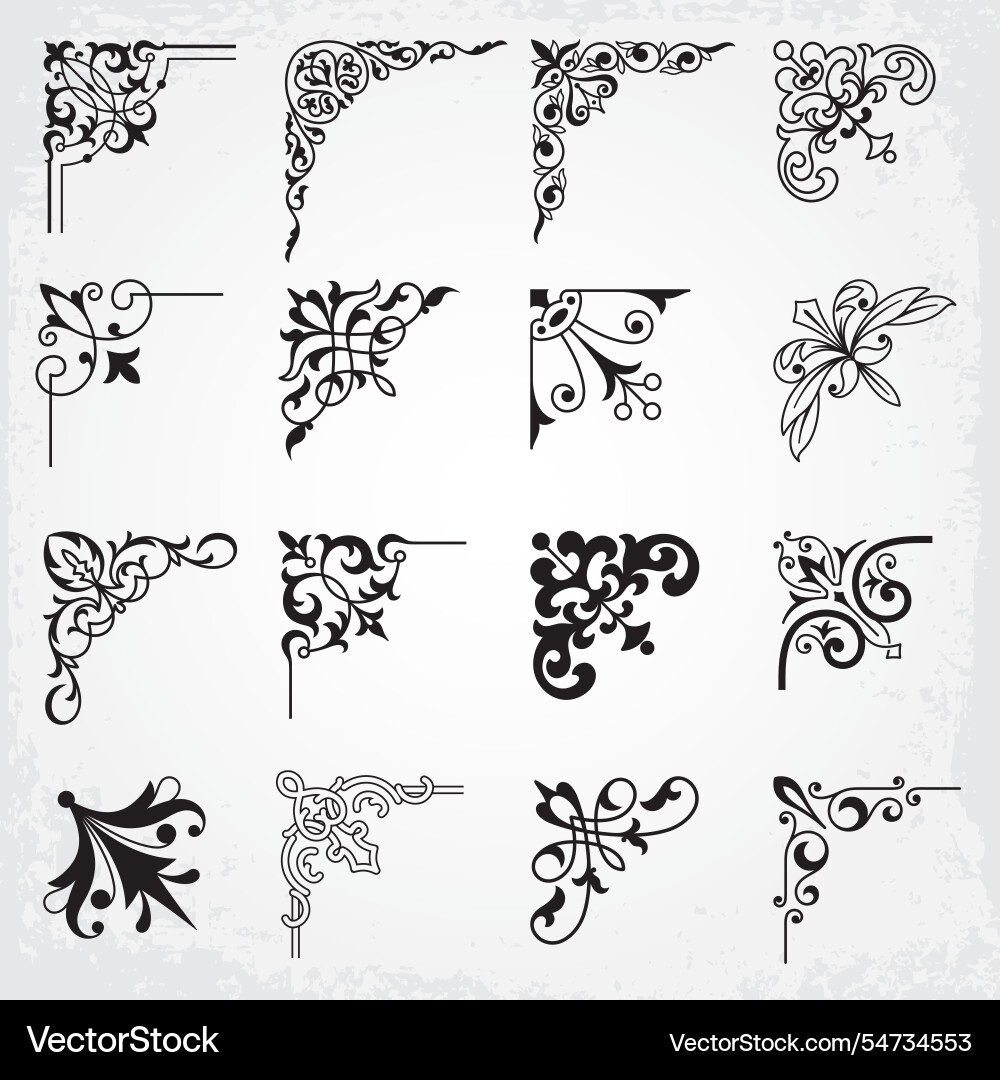 Fabulous Decorative Corners Vector Photos
