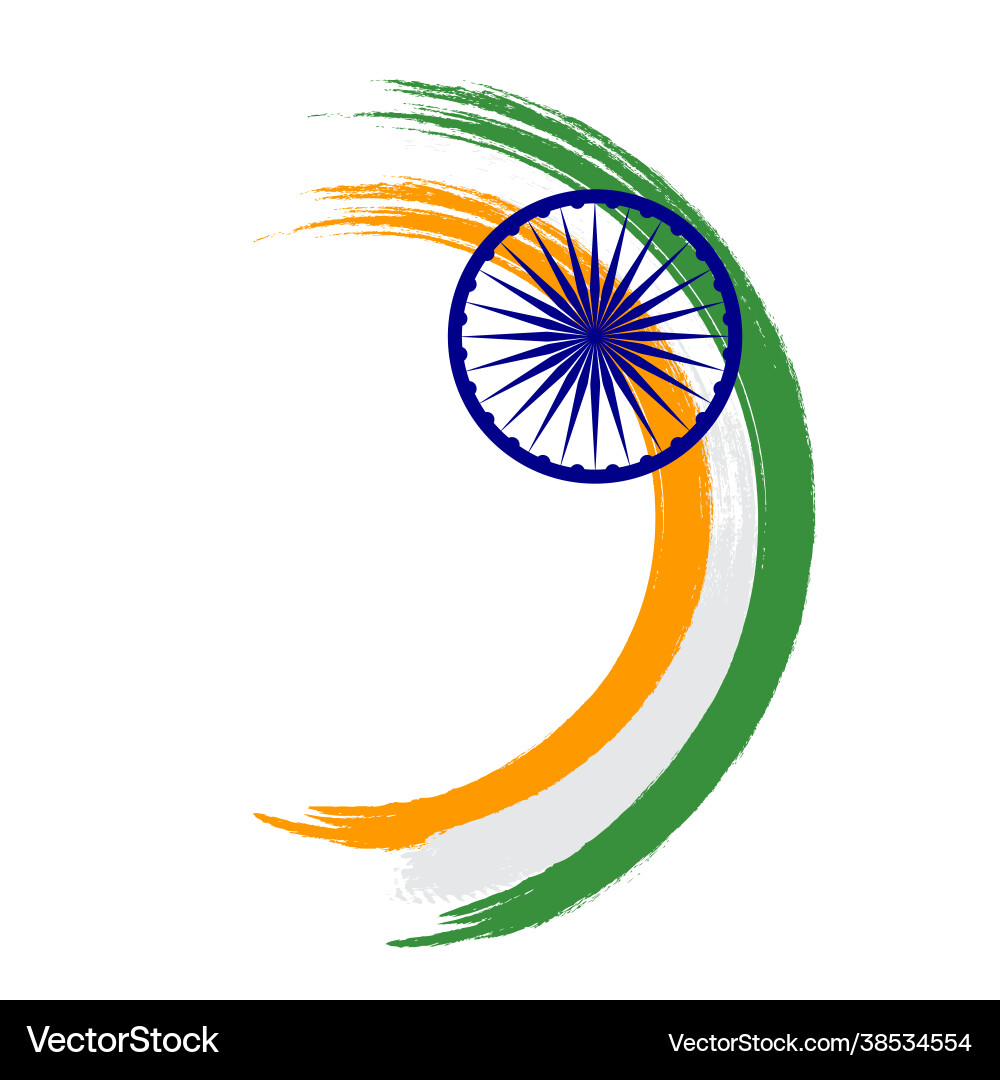 Abstract india flag sign Royalty Free Vector Image
