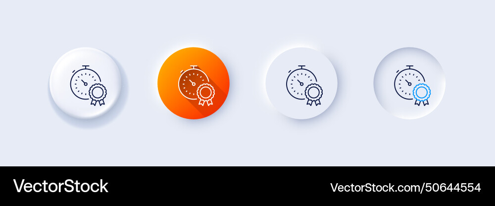 Best result line icon timer award sign Royalty Free Vector