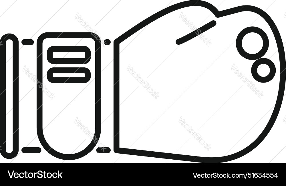 Boxing glove protecting hand during training Vector Image