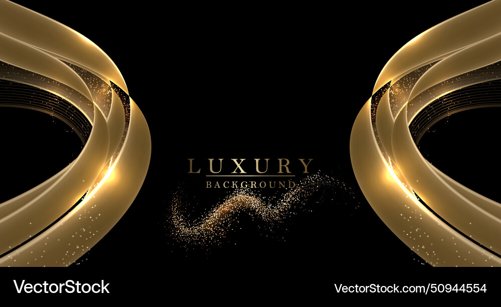 Composition with a golden isolated arc Royalty Free Vector