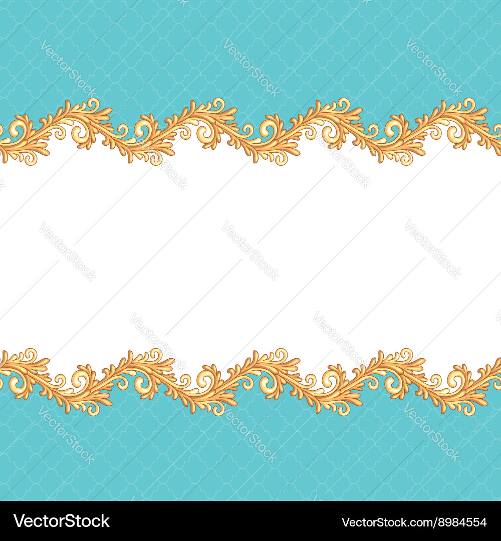 Gold Floral Border Royalty Free Vector Image - VectorStock
