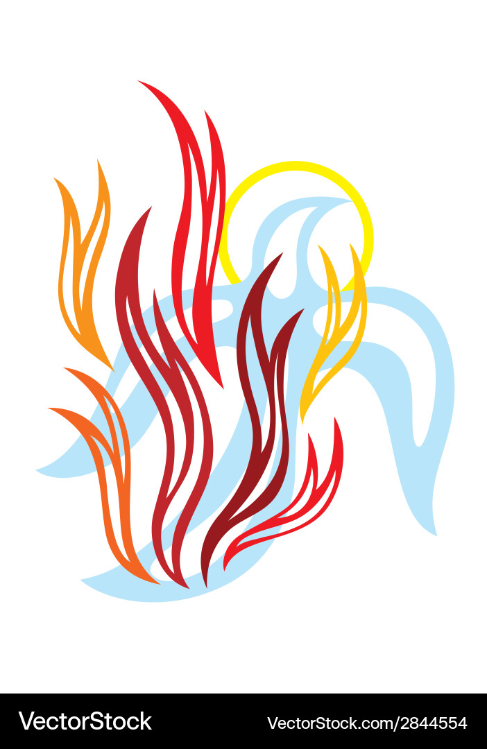 Holy spirit fire Royalty Free Vector Image - VectorStock