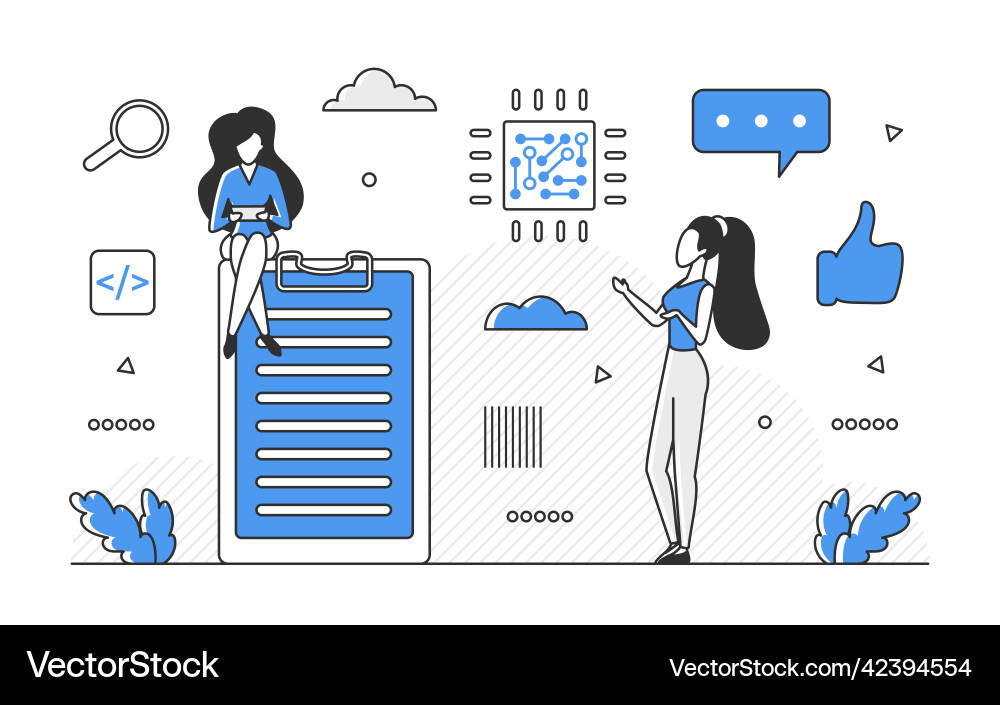 Online digital business and development plan Vector Image