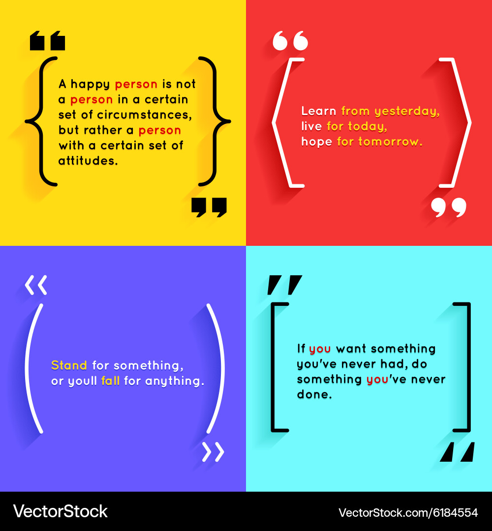 Quotes and brackets Royalty Free Vector Image - VectorStock