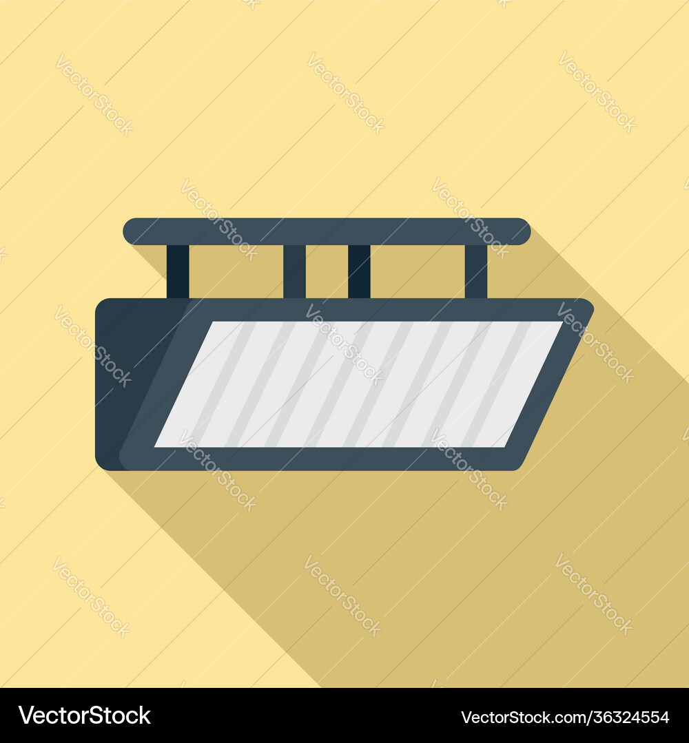 Tv led light icon flat style Royalty Free Vector Image