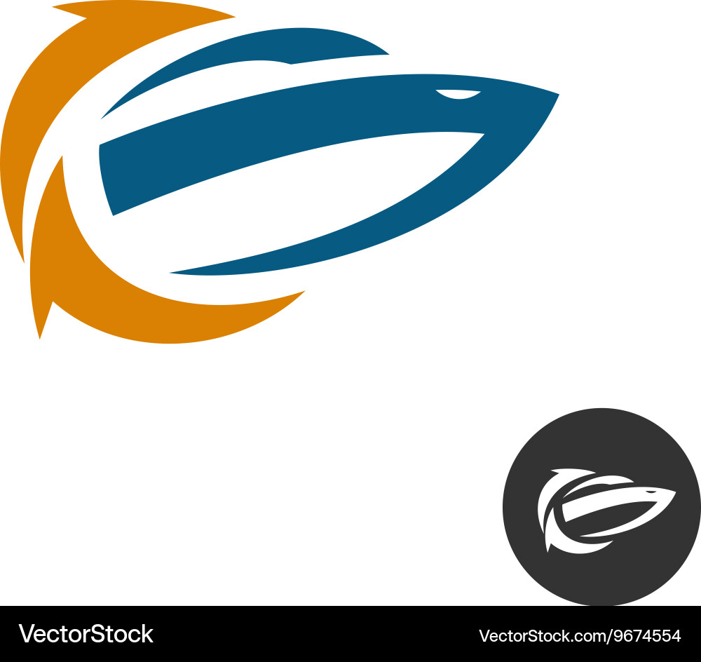 Yacht boat refresh cleaning service logo concept Vector Image