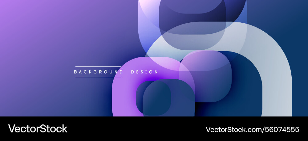 Circular abstract design with overlapping Vector Image