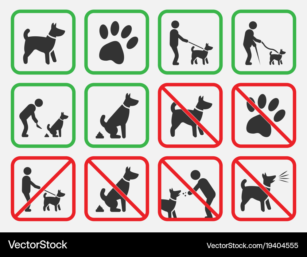 Dog Prohibited Signs Royalty Free Vector Image