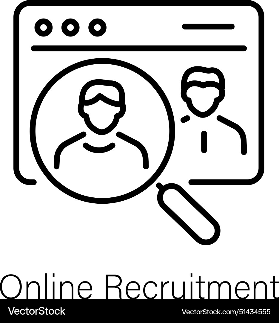 Online recruitment Royalty Free Vector Image - VectorStock