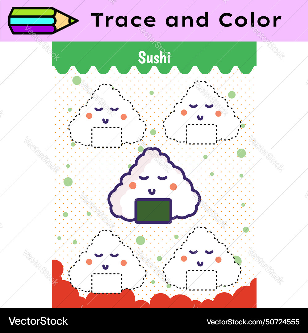 Pen tracing lines activity worksheet for children Vector Image