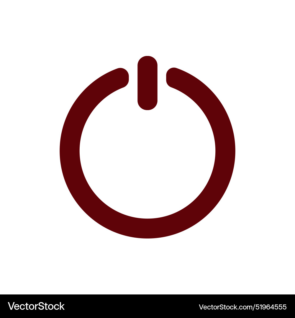 Power icon on the white background Royalty Free Vector Image
