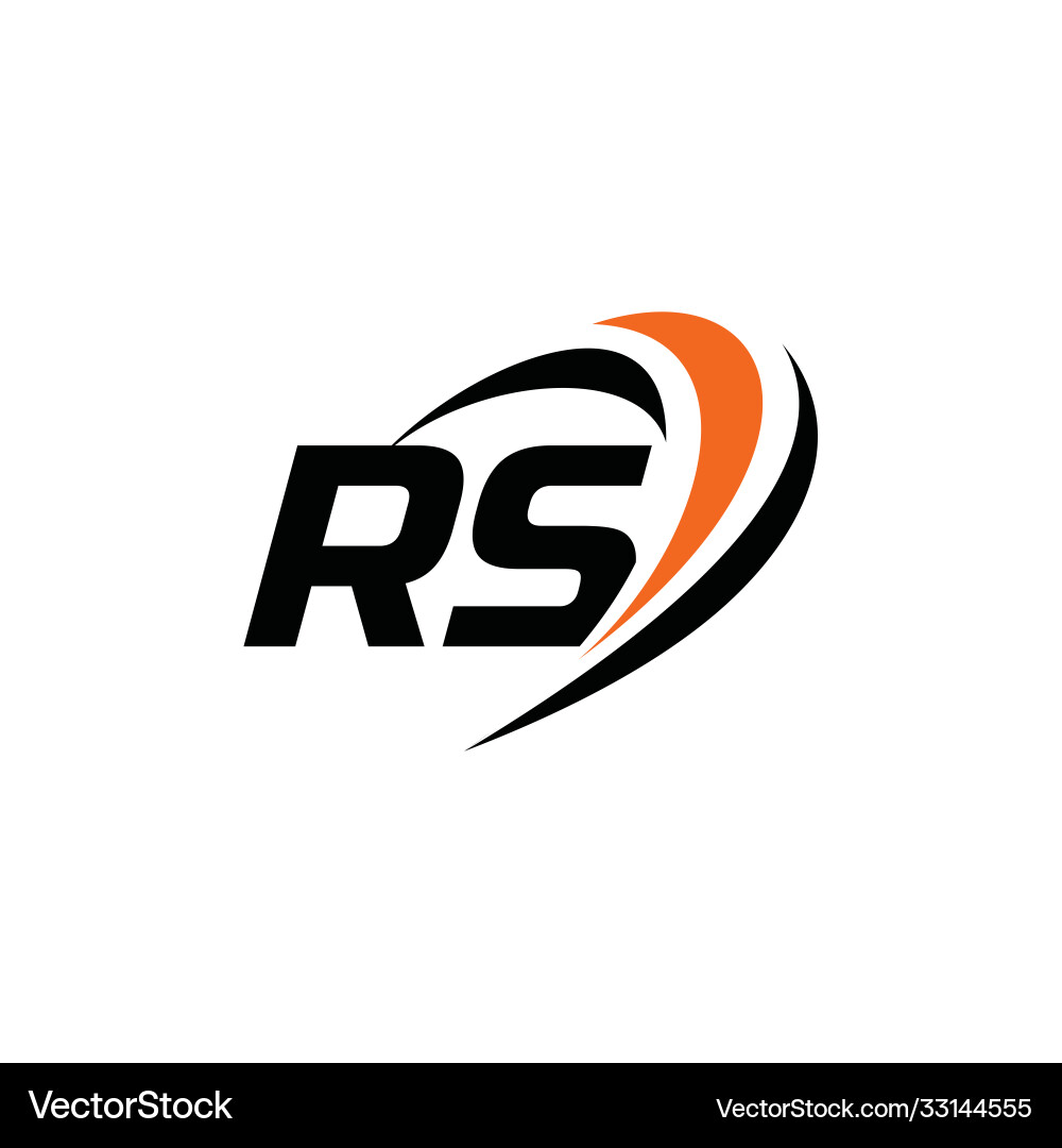 Rs monogram logo Royalty Free Vector Image - VectorStock
