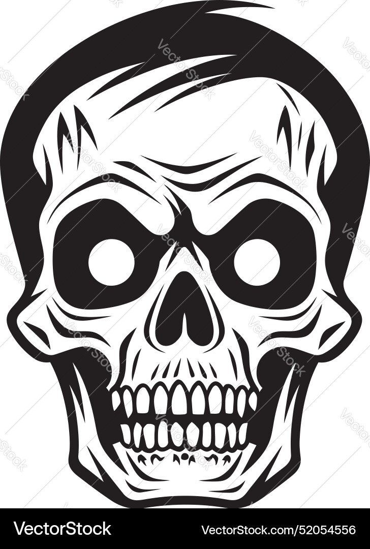 Bone chilling surprise emblem shocked skeleton Vector Image