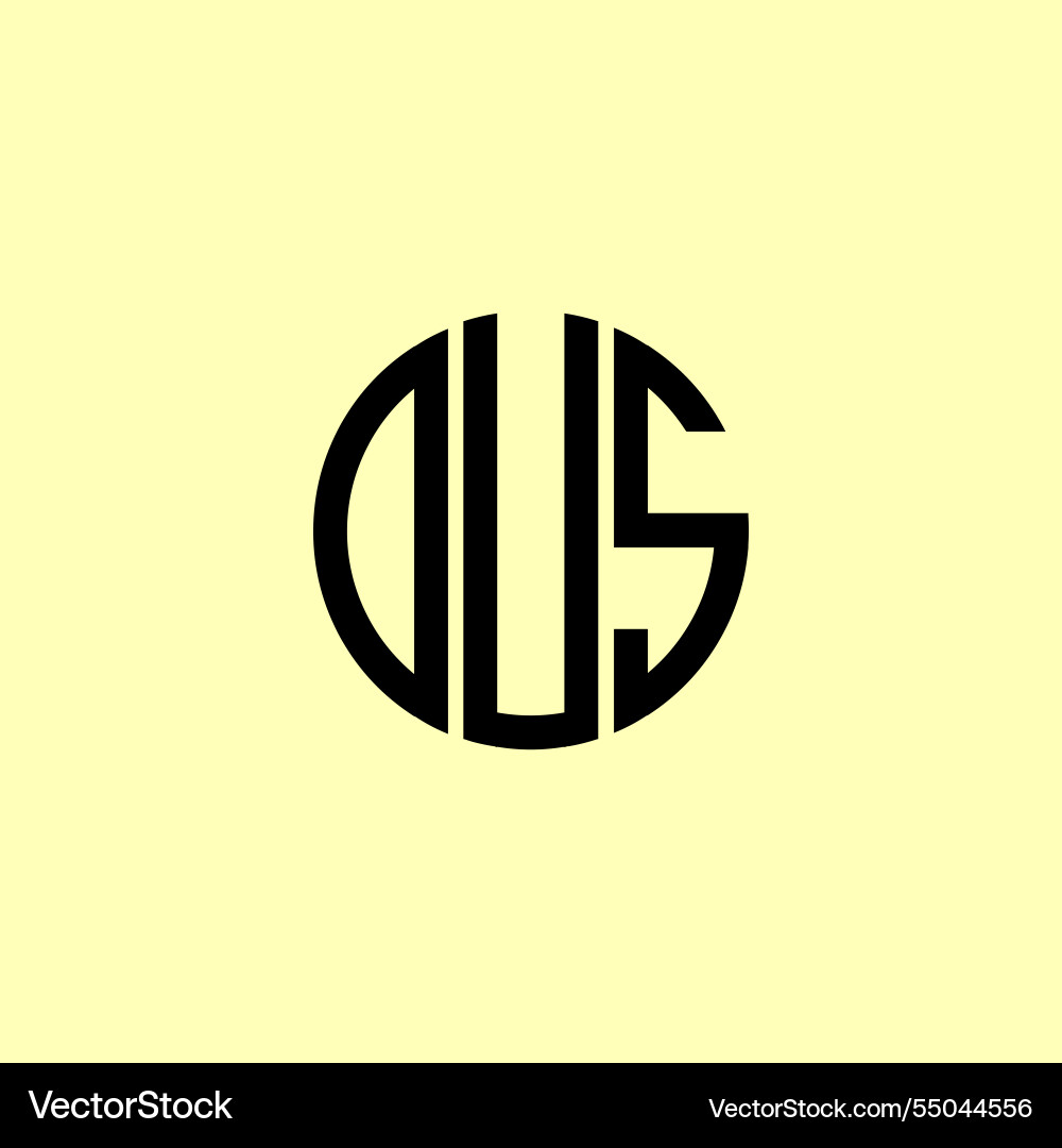 Creative rounded initial letters dus logo Vector Image