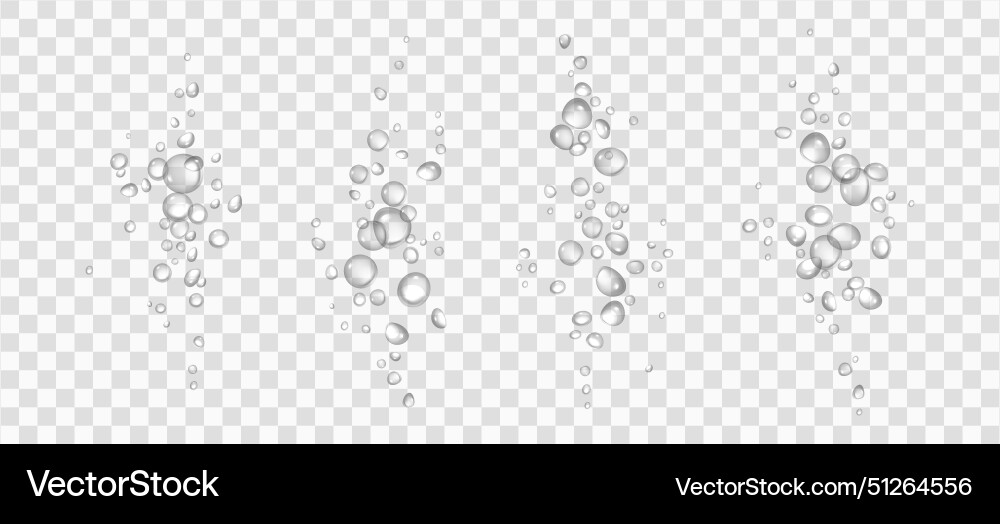Effervescent water or oxygen air fizz realistic Vector Image