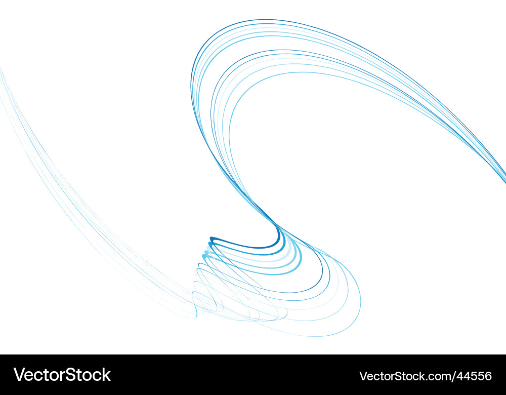 Flowing Ribbon Waves Royalty Free Vector Image
