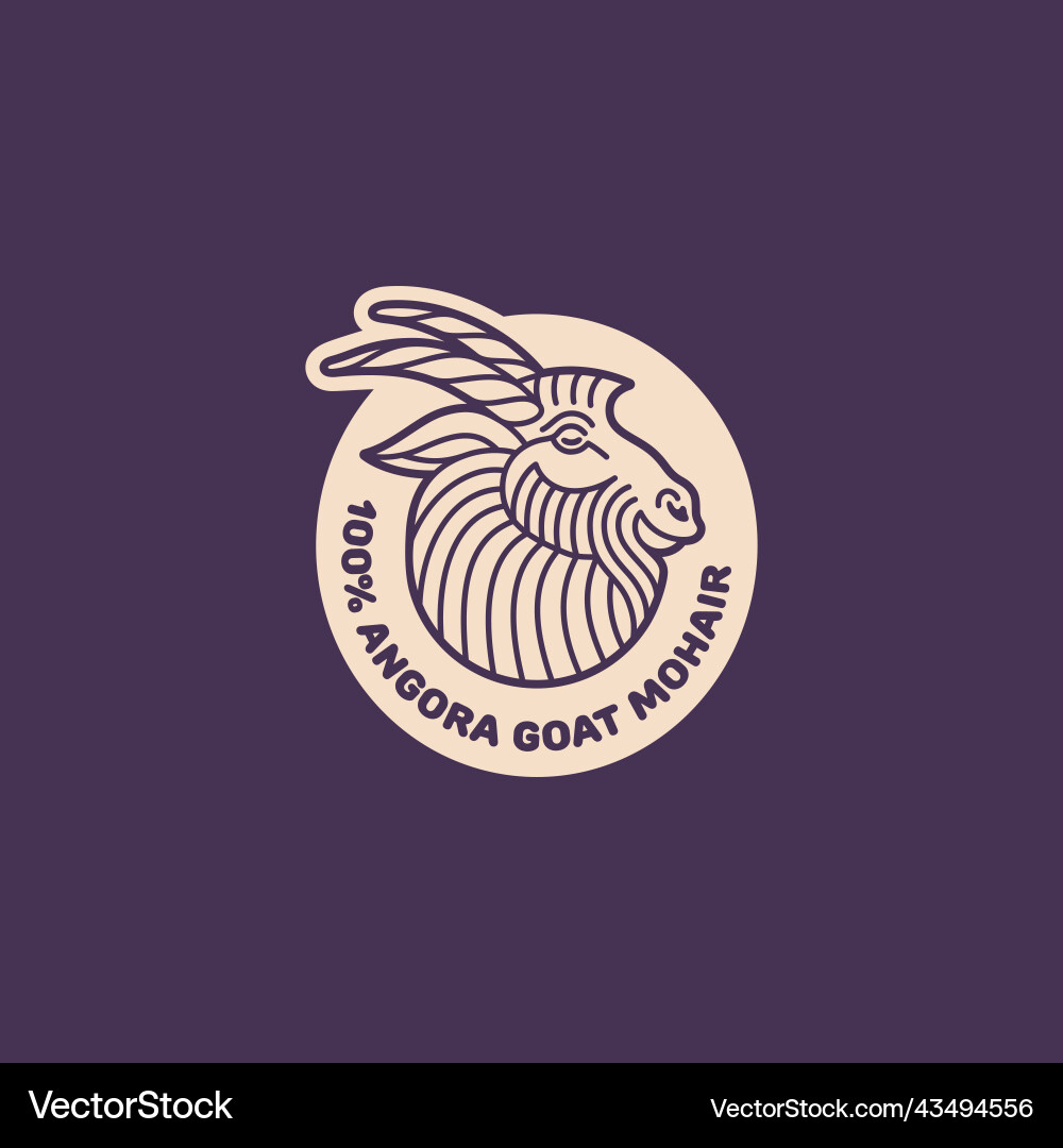 Goat label Royalty Free Vector Image - VectorStock