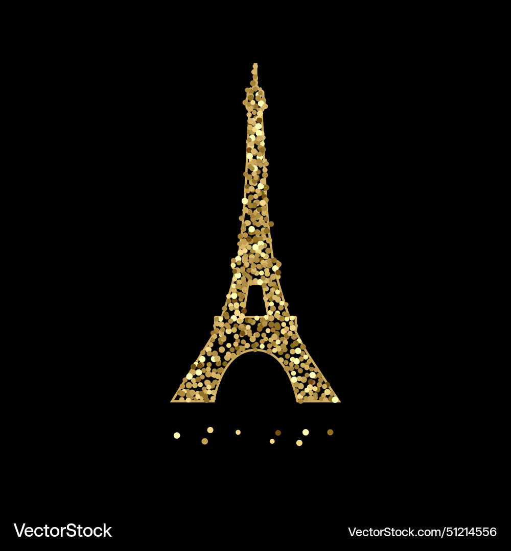 Golden bright tower Royalty Free Vector Image - VectorStock